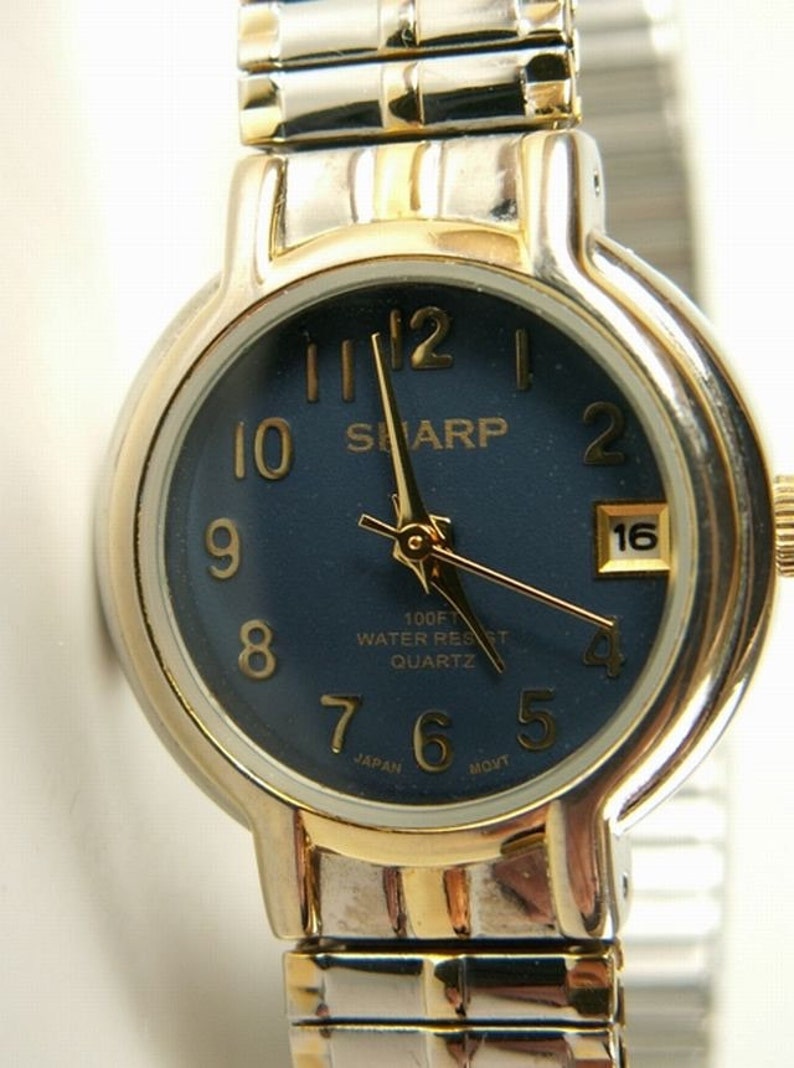 Lovely Vintage Ladies Sharp Quartz Silver & Gold Tone Watch - Etsy
