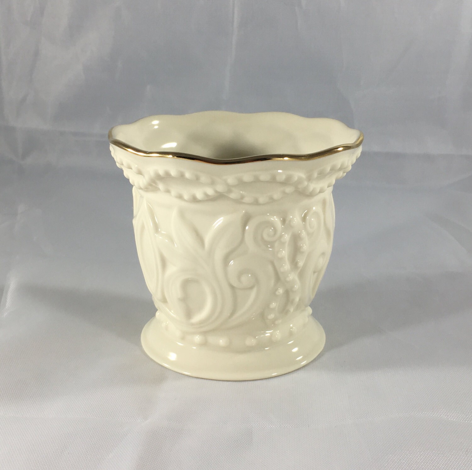 Vintage Cream Lenox Scroll Designed Petite Porcelain Vase Featuring ...
