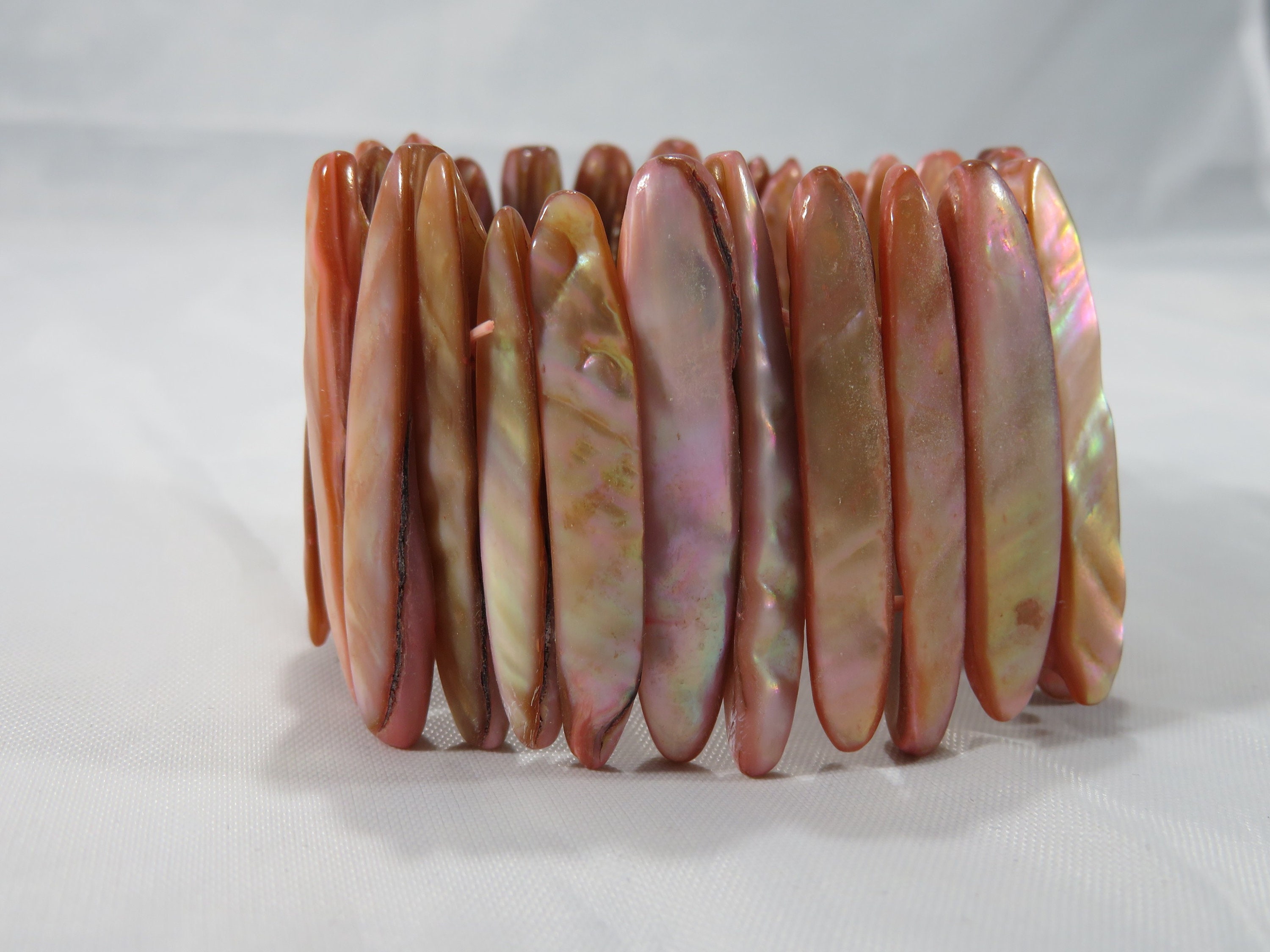 Vintage Pink Natural Seashell Tribal Inspired Statement Cuff Bracelet ...