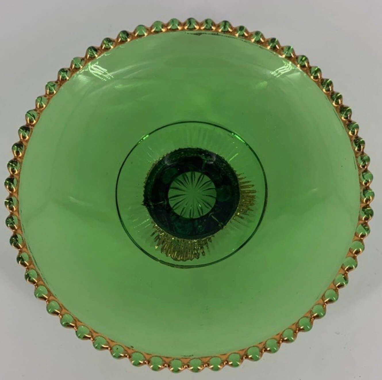 Antique 19th Century Colorado Glass Co. EAPG lacy Medallion Green Glass ...