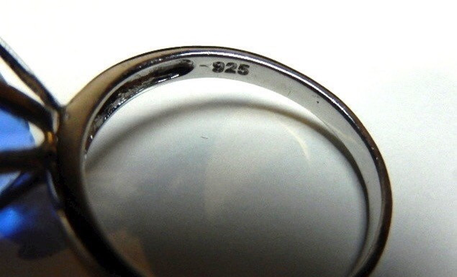 Vintage Sterling Silver Faceted Blue Stone Solitaire Designer - Etsy