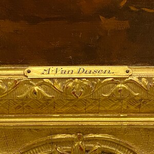 Original 19th Century Listed Dutch A. Van Dusen Oil on Canvas Painting ...