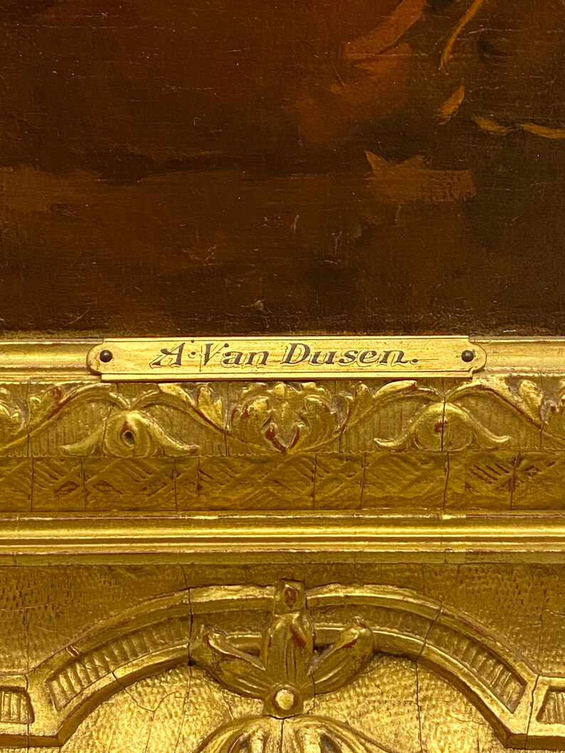 Original 19th Century Listed Dutch A. Van Dusen Oil on Canvas - Etsy