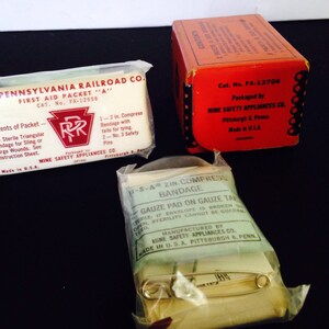 Vintage Original Pennsylvania Railroad First Aid Kit From the mine ...