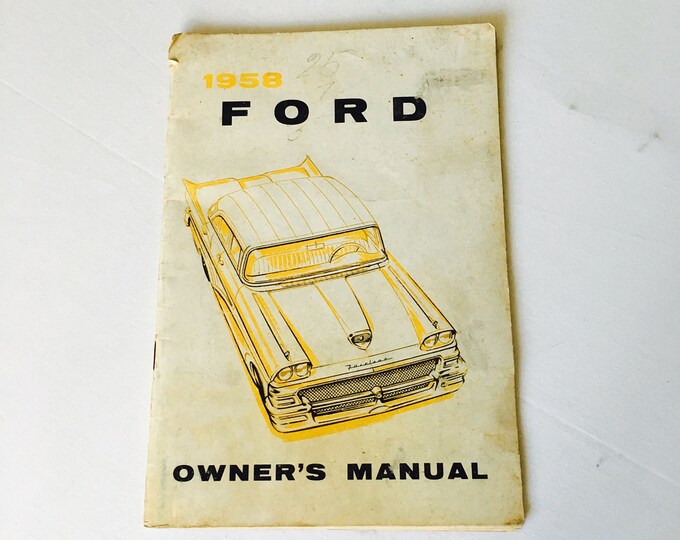 Vintage 1958 Original Ford Motor Company's Classical Ford Vehicle ...