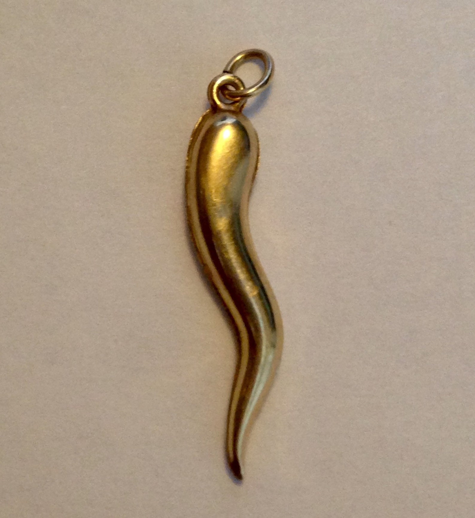 Vintage 14k Gold Devils Horn Cornicello Designer Necklace Pendant ...