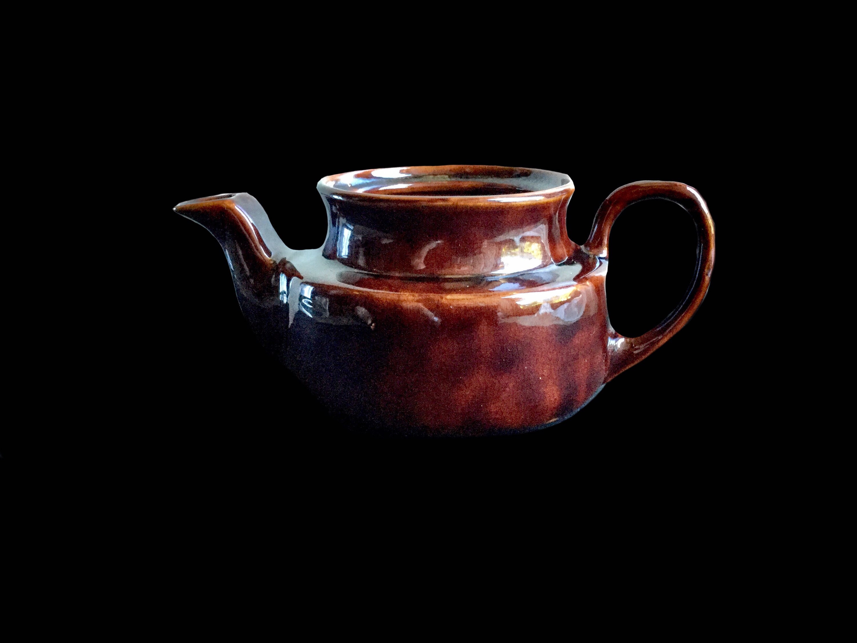 Vintage Maroon Fire Glazed Stoneware Single Handled Teapot - Etsy