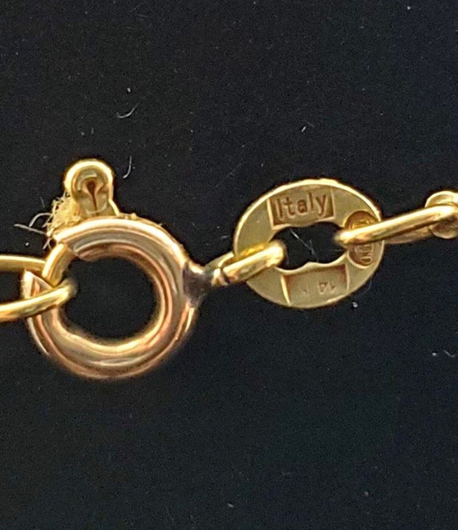 Vintage Italian 14k Yellow Gold Ladies Chain Necklace With - Etsy