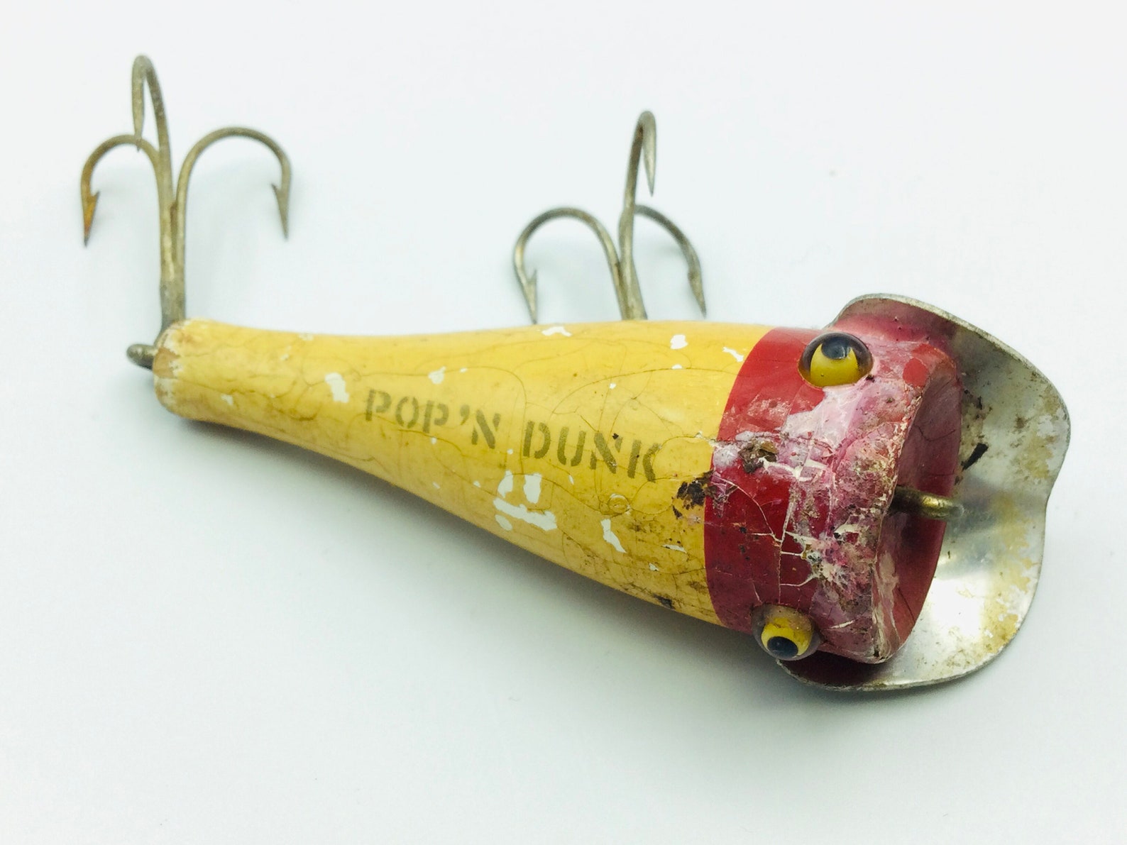 Vintage Creek Chub Pop N Dunk 6300 Series Wooden Fishing Lure Featuring ...