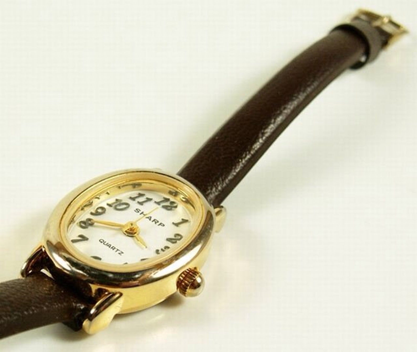 Lovely Vintage Ladies Sharp Quartz Gold Tone White Dial Watch - Etsy