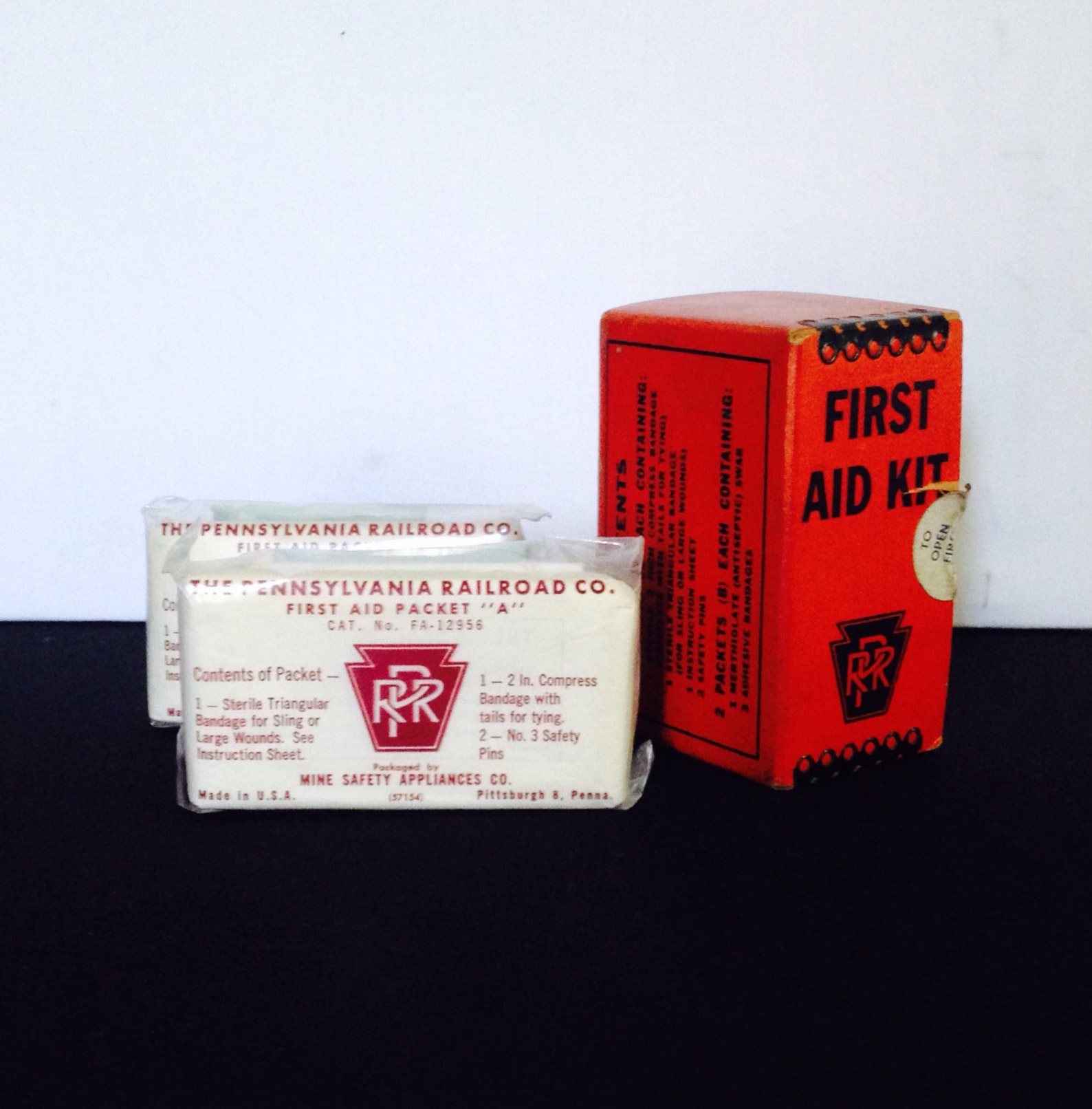 Vintage Original Pennsylvania Railroad First Aid Kit From the mine ...