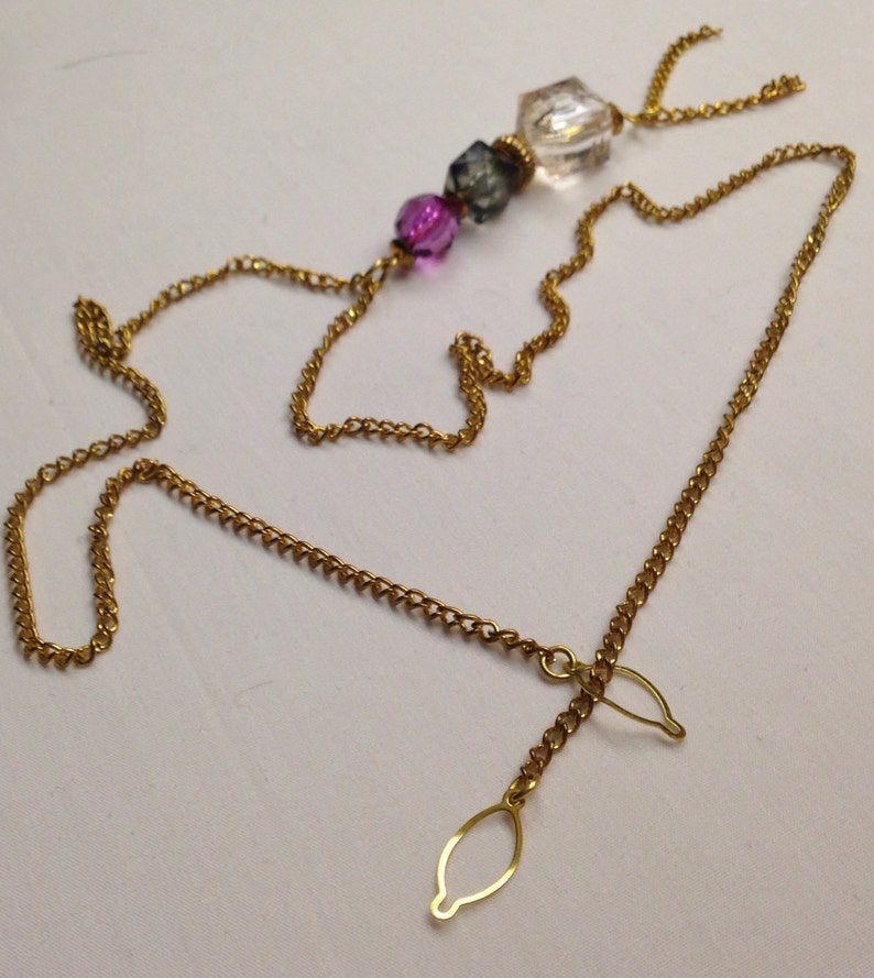 Vintage Gold Tone Paddle Clasp Designer Chain Necklace With - Etsy