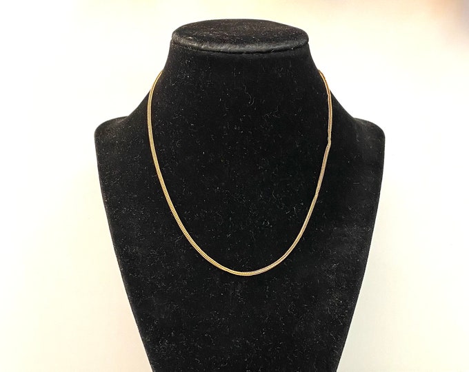 Vintage Designer 14k Yellow Gold Snake Chain Necklace Featuring Highly ...