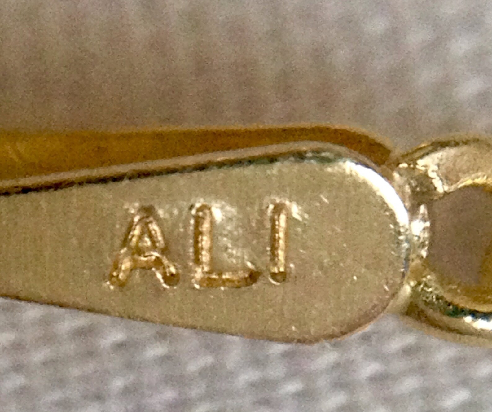 Beautiful Vintage 10k Yellow Gold ALI Designer Signed Bracelet Chain ...