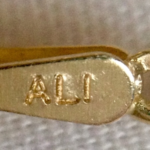 Beautiful Vintage 10k Yellow Gold ALI Designer Signed Bracelet Chain ...