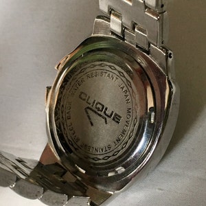 Vintage Clique Stainless Steel Chronograph Quartz Sportsman Watch ...