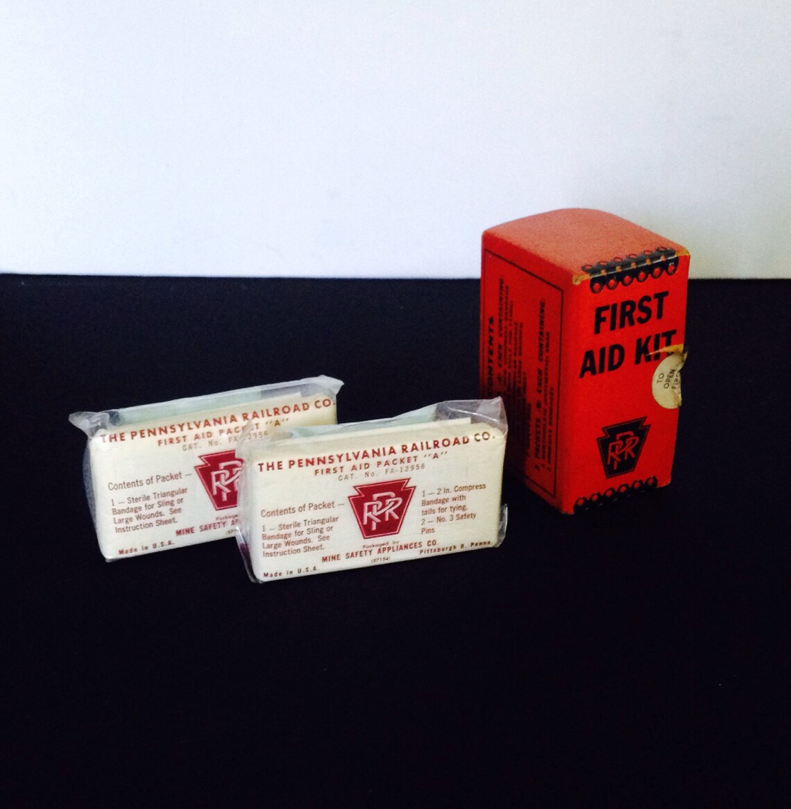 Vintage Original Pennsylvania Railroad First Aid Kit From the mine ...