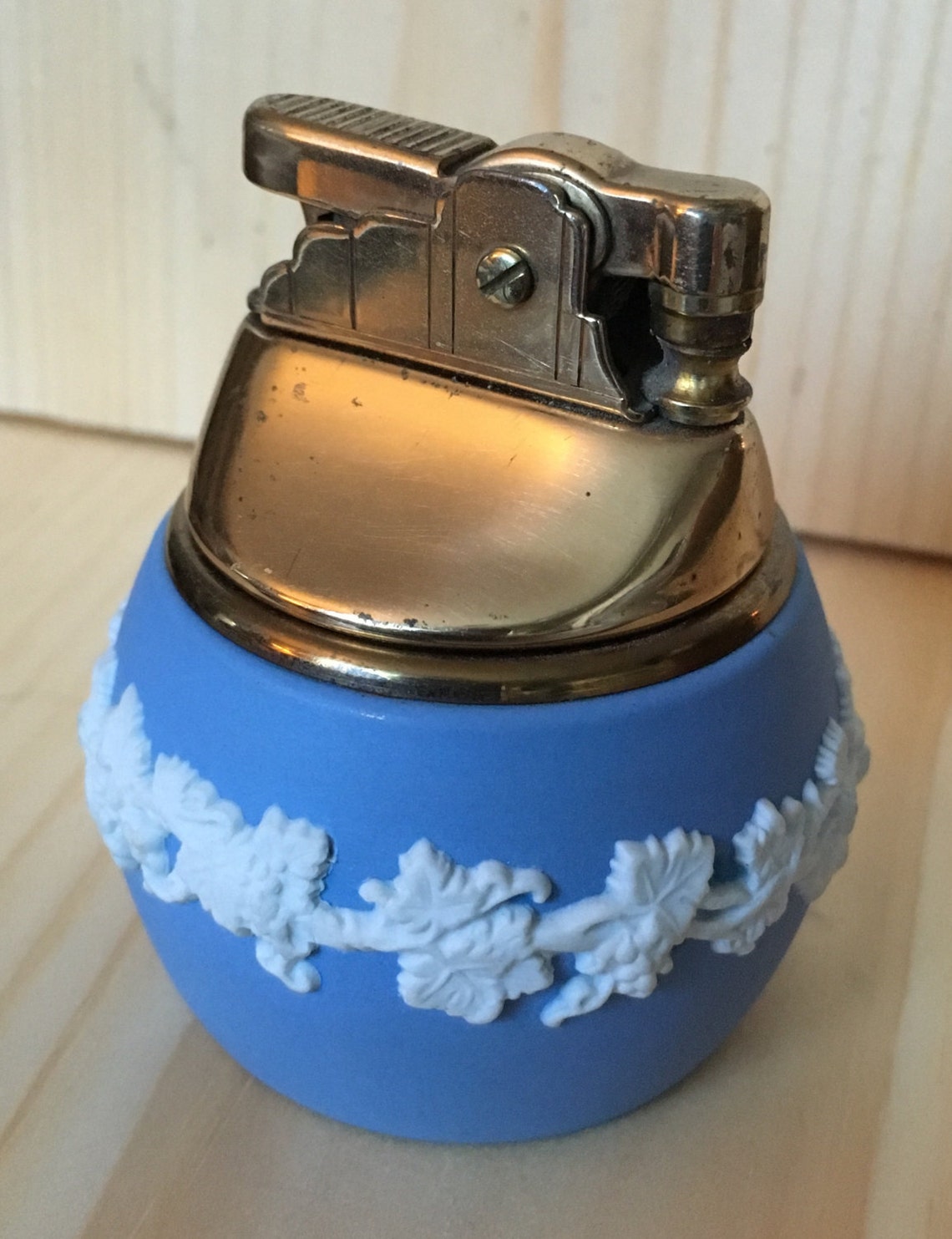 Vintage Wedgewood Blue Jasper Hostess Table Lighter With - Etsy New Zealand