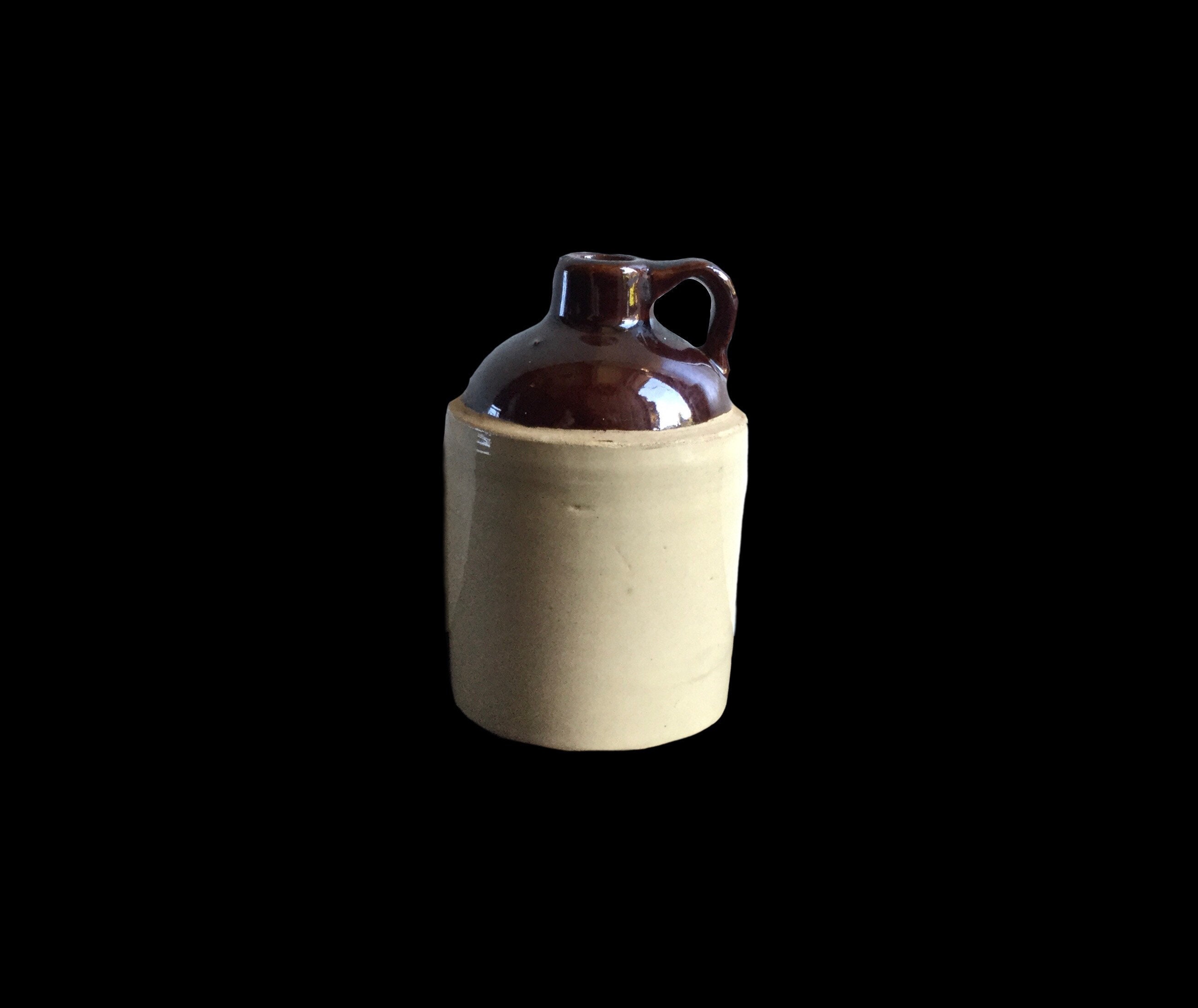 Vintage Maroon Fire Glazed Small Stoneware Crock Style Jug Featuring ...