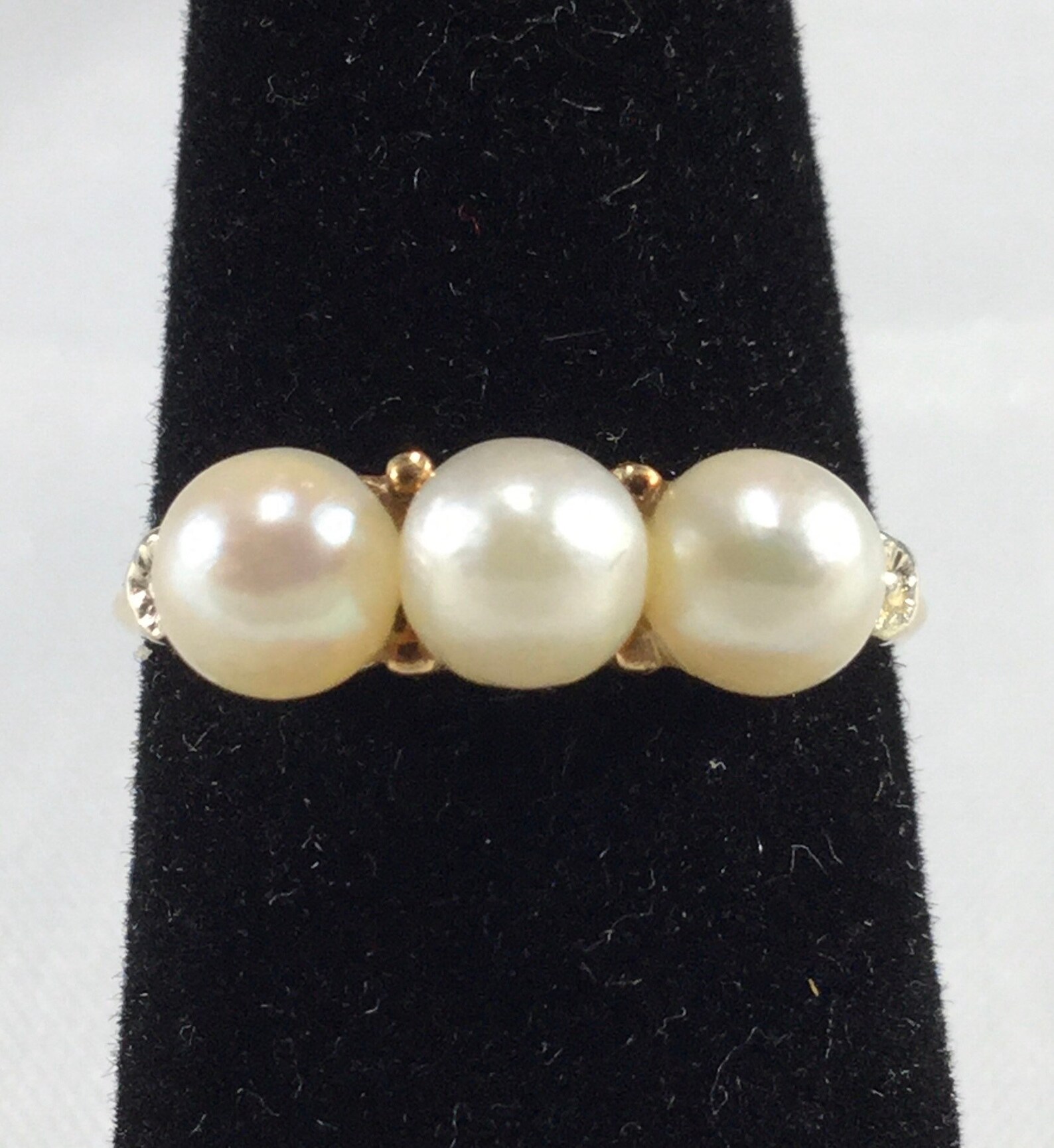 Antique 14k Yellow Gold Ladies Triple Victorian Set Natural Pearl ...