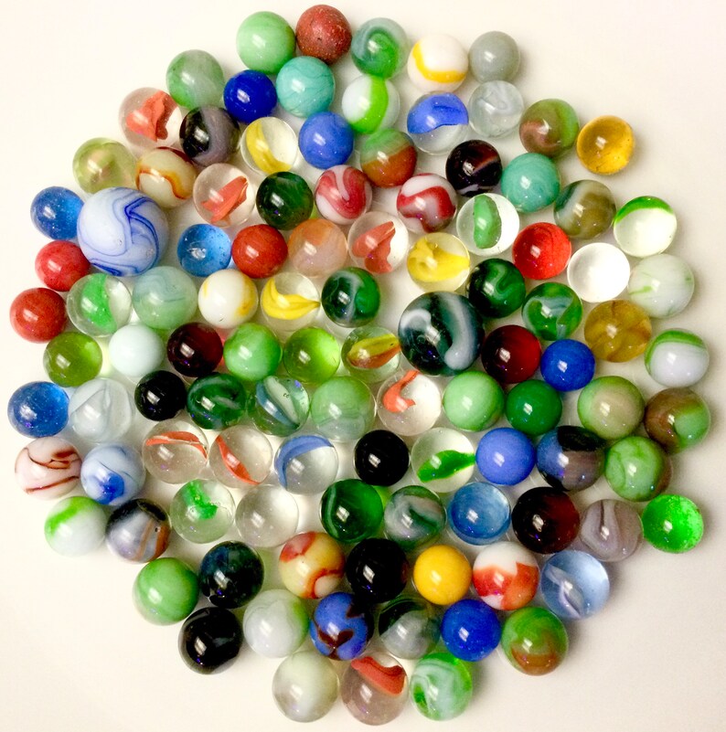 Vintage Assorted Collection of Original Toy Marbles With - Etsy