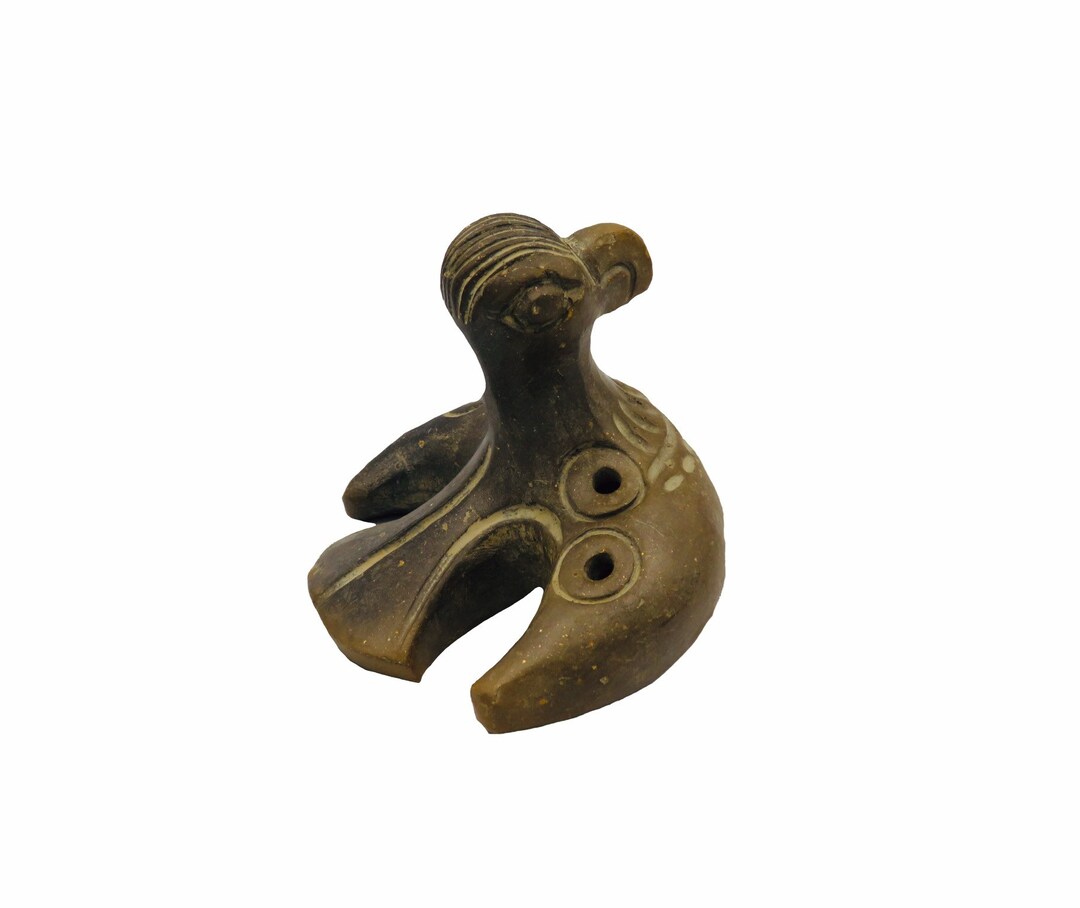 Antique Native Columbian Mayan Sitting Duck Tairona Pottery Whistle ...