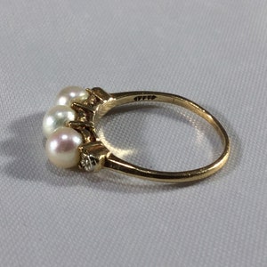 Antique 14k Yellow Gold Ladies Triple Victorian Set Natural Pearl ...