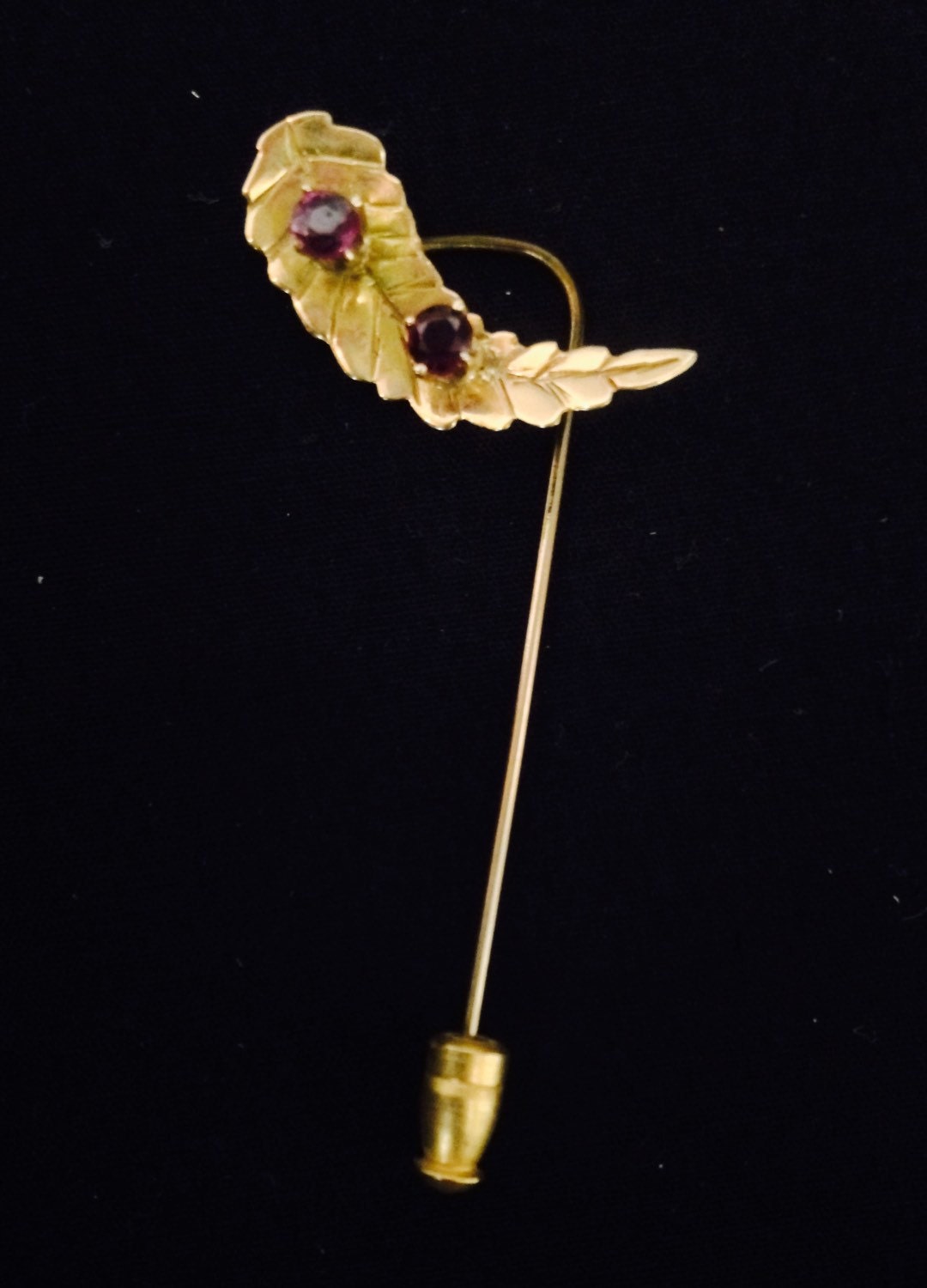 Vintage Solid 14k Gold Victorian Style Stick Pin With Amethyst - Etsy