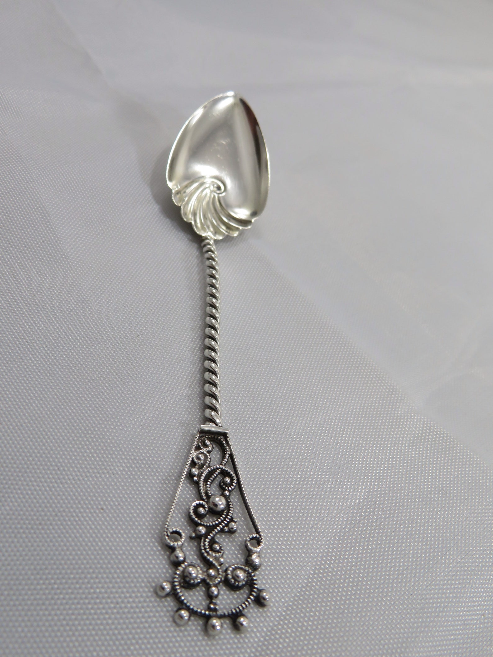 Antique Sterling Silver Scalloped Spoon Featuring Highly - Etsy