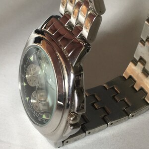 Vintage Clique Stainless Steel Chronograph Quartz Sportsman Watch ...