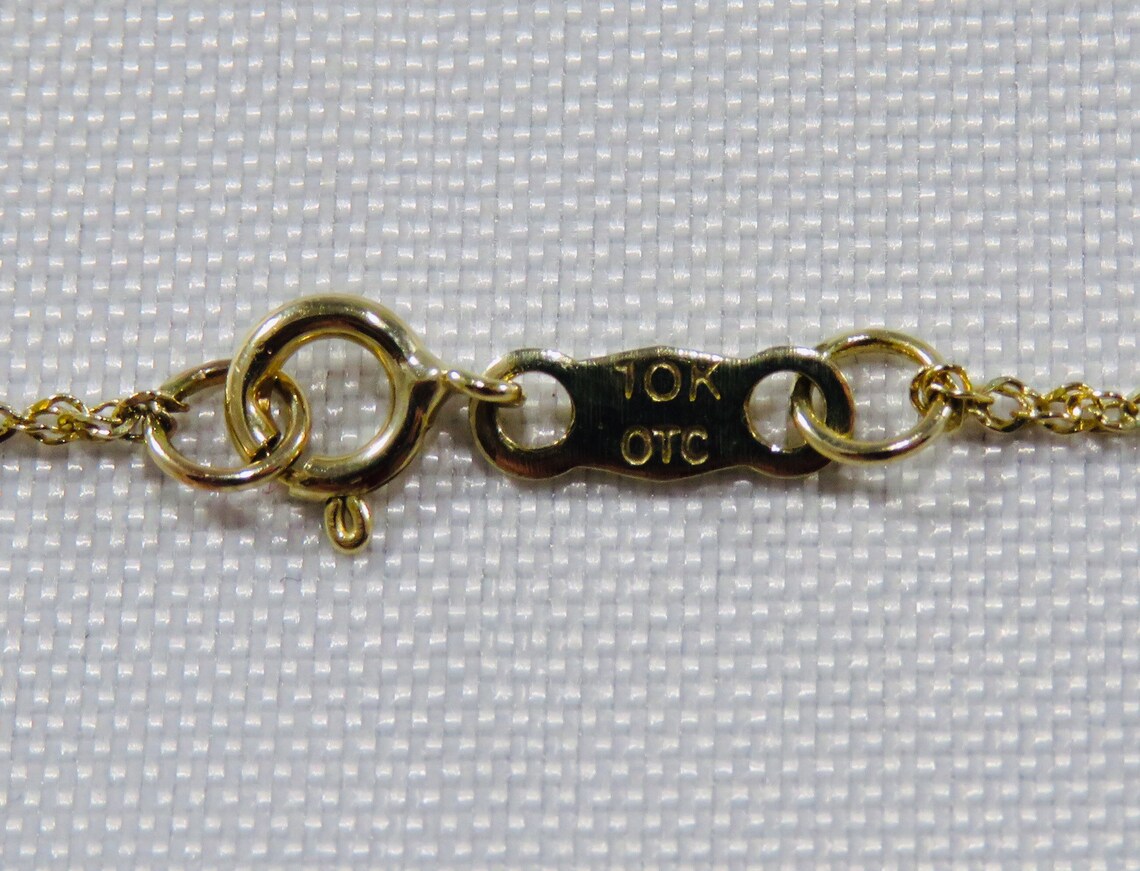 Vintage 10k Gold Chain Necklace With Delicate 10k Floral - Etsy