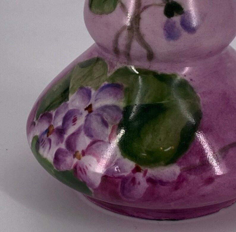 Vintage Gold Trimmed Art Glass Lavender Ewer Pitcher Featuring Elegant ...