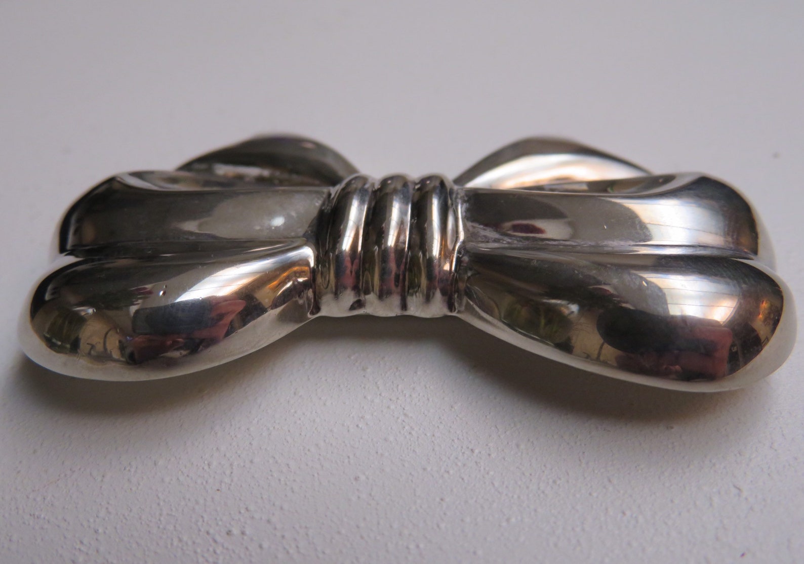 Vintage Sterling Silver Puffy Ribbon Bow Designer Brooch Pin - Etsy