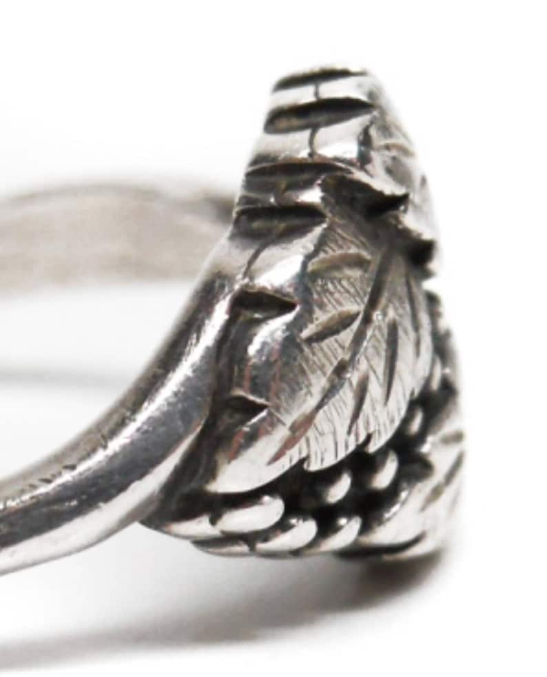 Vintage WM Sterling Silver Grape Leaf Design Fashion Ring - Etsy