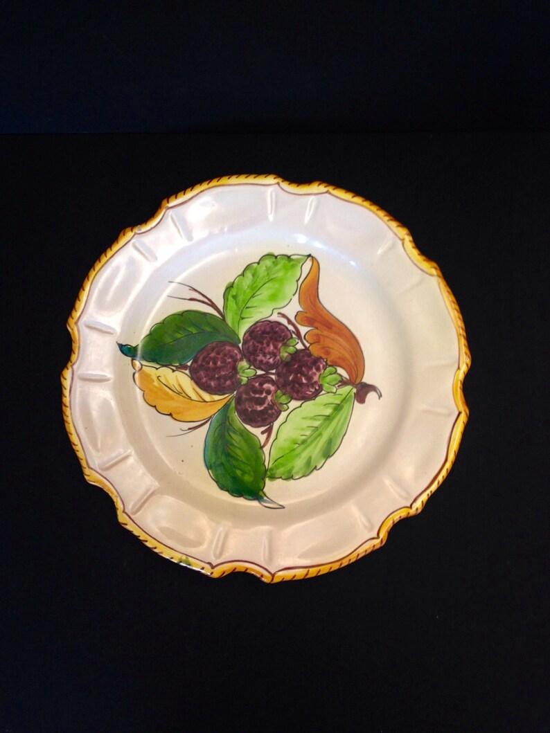 Italian Fruit Pattern Fine China Serving Plate With Original Hand ...