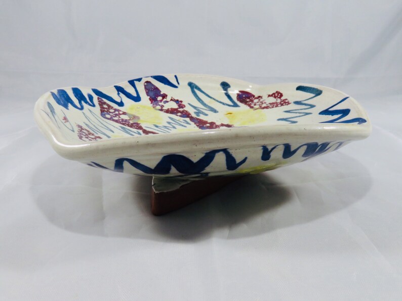 Vintage Neil Patterson Red Clay Artist Centerpiece Bowl Featuring ...