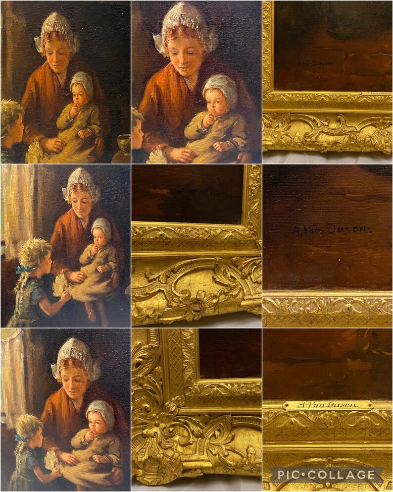 Original 19th Century Listed Dutch A. Van Dusen Oil on Canvas - Etsy