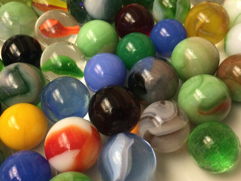 Vintage Assorted Collection of Original Toy Marbles With - Etsy