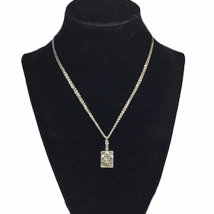 Vintage Ladies Silver Tone Rhinestone Encrusted Open Box Locket With ...