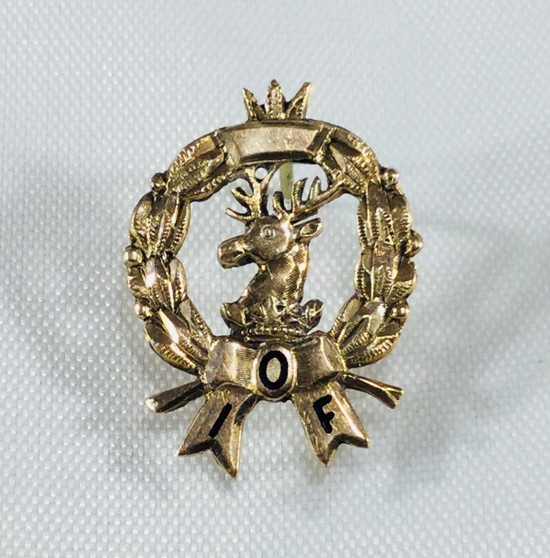 Vintage 10k Gold Independent Order of Foresters Lapel Pin Featuring ...