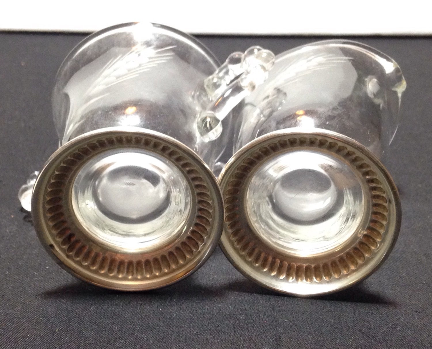 Matching Vintage Sterling Silver Etched Fine Crystal Sugar Bowl ...