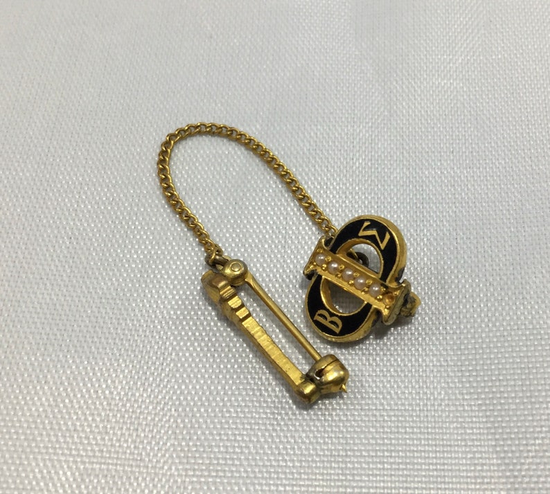 Vintage Gold Plated Beta Sigma Phi Enamel Set Fraternal Lapel Pin With ...