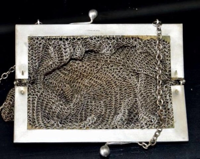 Vintage German Signed Silver Plated Mesh Designer Purse - Etsy