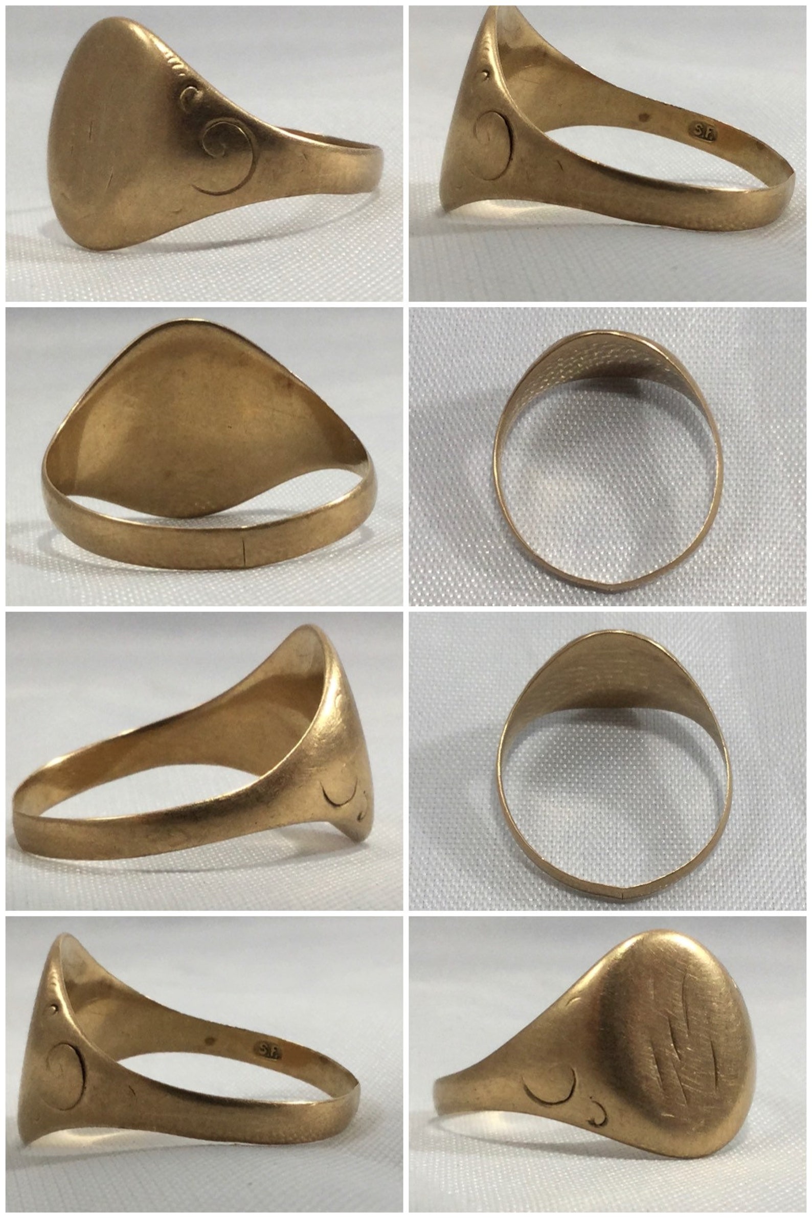 Antique 14k Yellow Gold Victorian Era Monogrammed Shield Face - Etsy