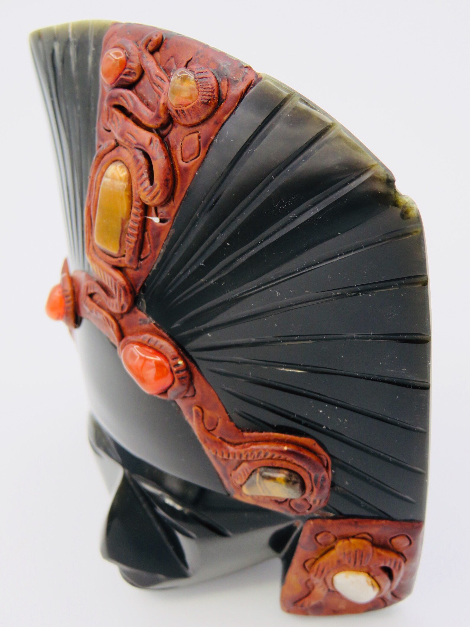 Vintage Mexican Aztec Tribal Mayan Solid Hand Carved Obsidian - Etsy