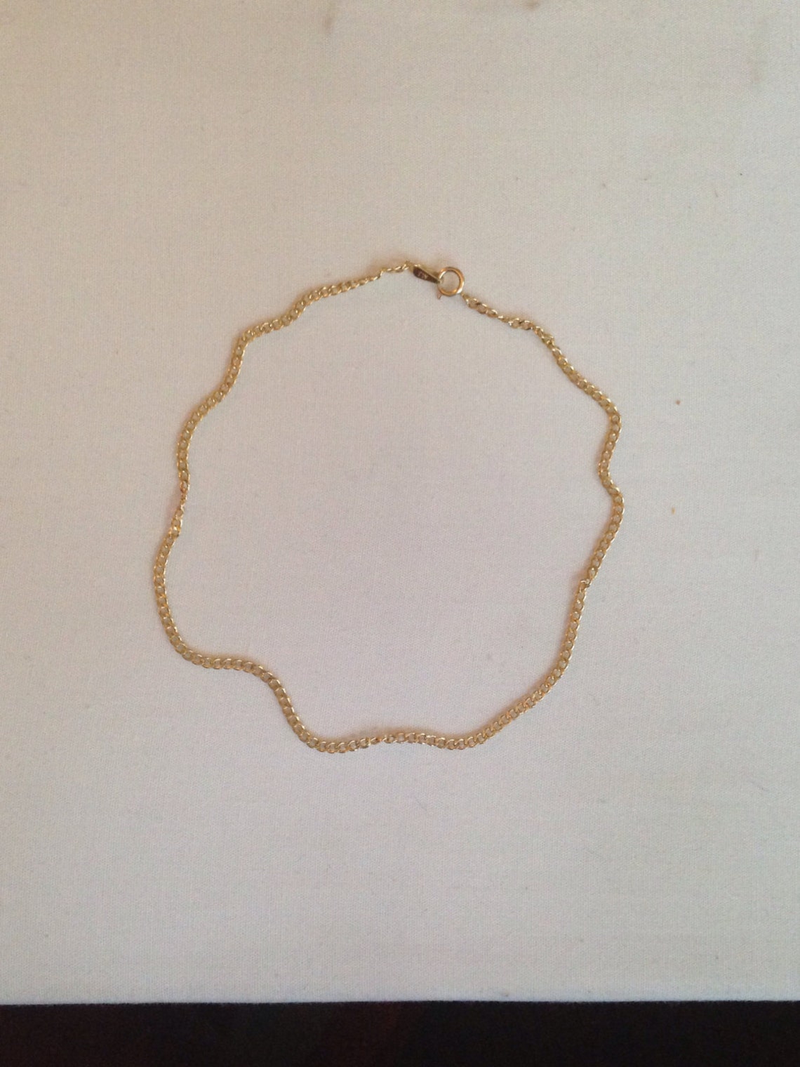 Beautiful Vintage 10k Yellow Gold Flat Chain Designer Bracelet - Etsy