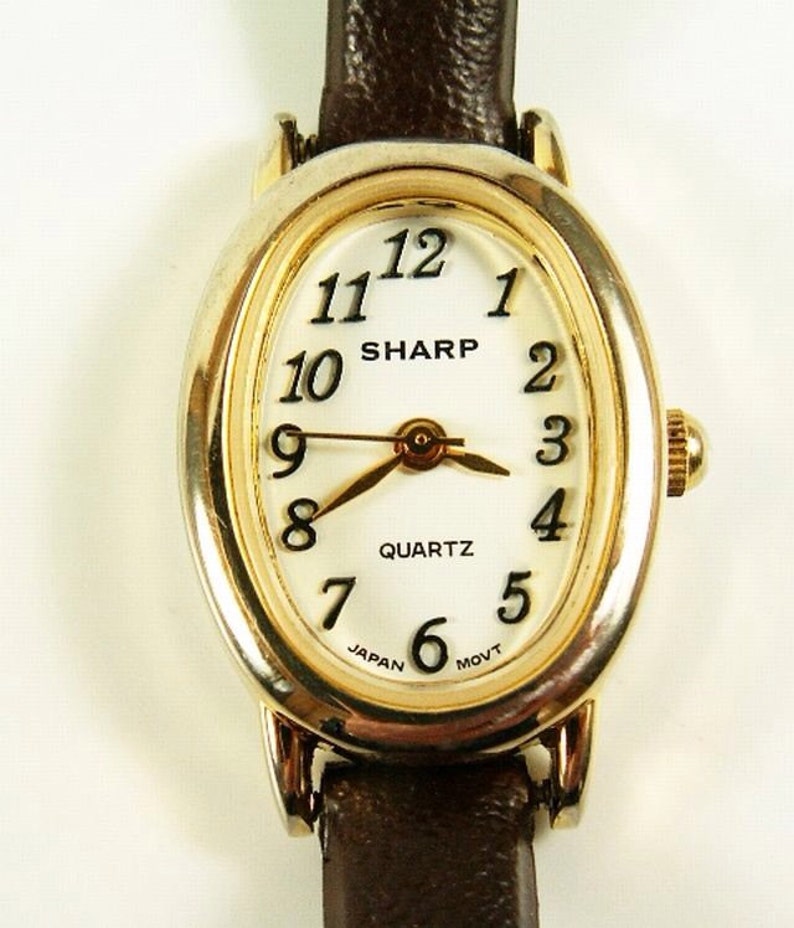 Lovely Vintage Ladies Sharp Quartz Gold Tone White Dial Watch - Etsy