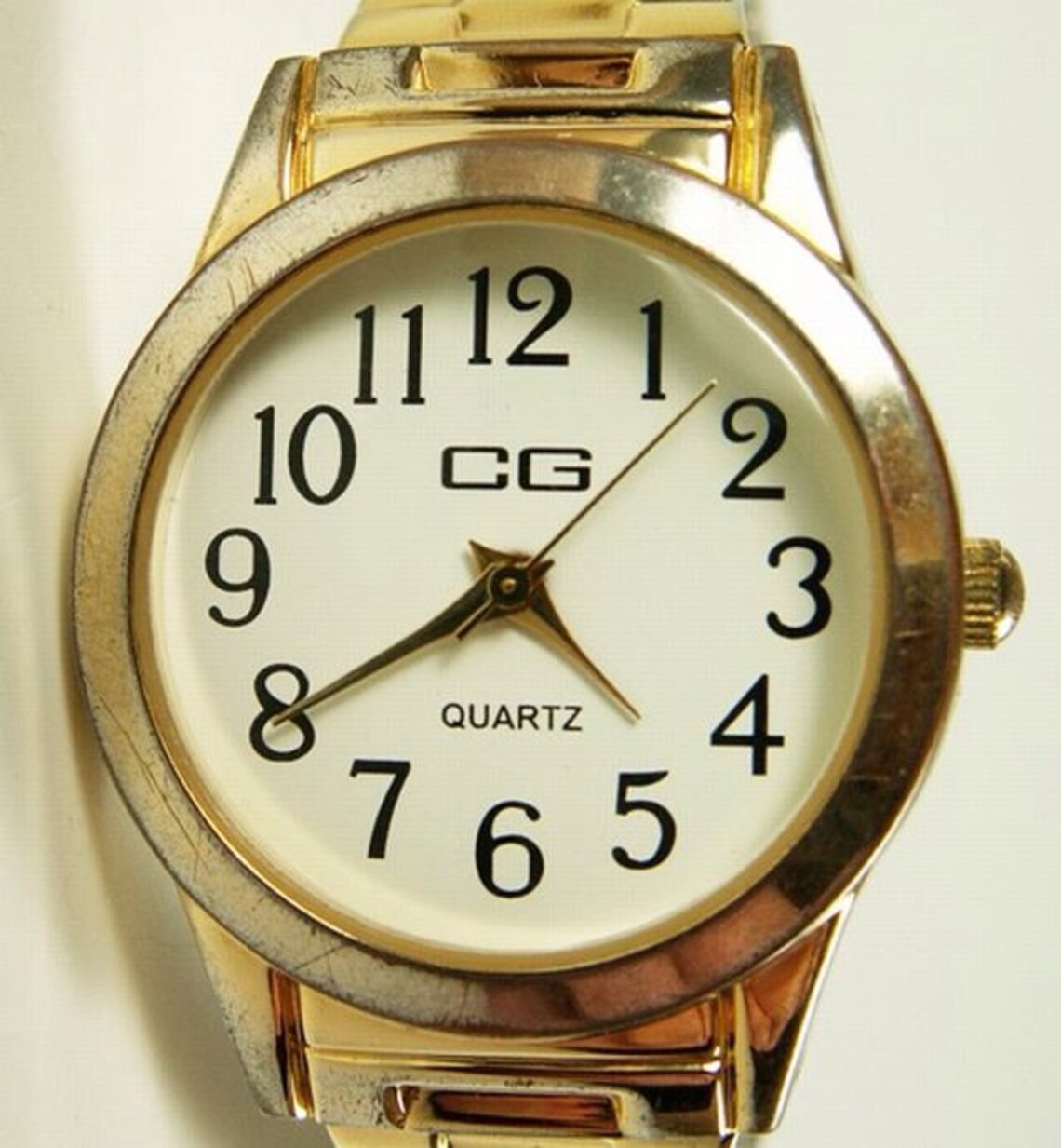 Vintage Ladies CG Designer Signed Gold Tone Quartz Watch Featuring ...