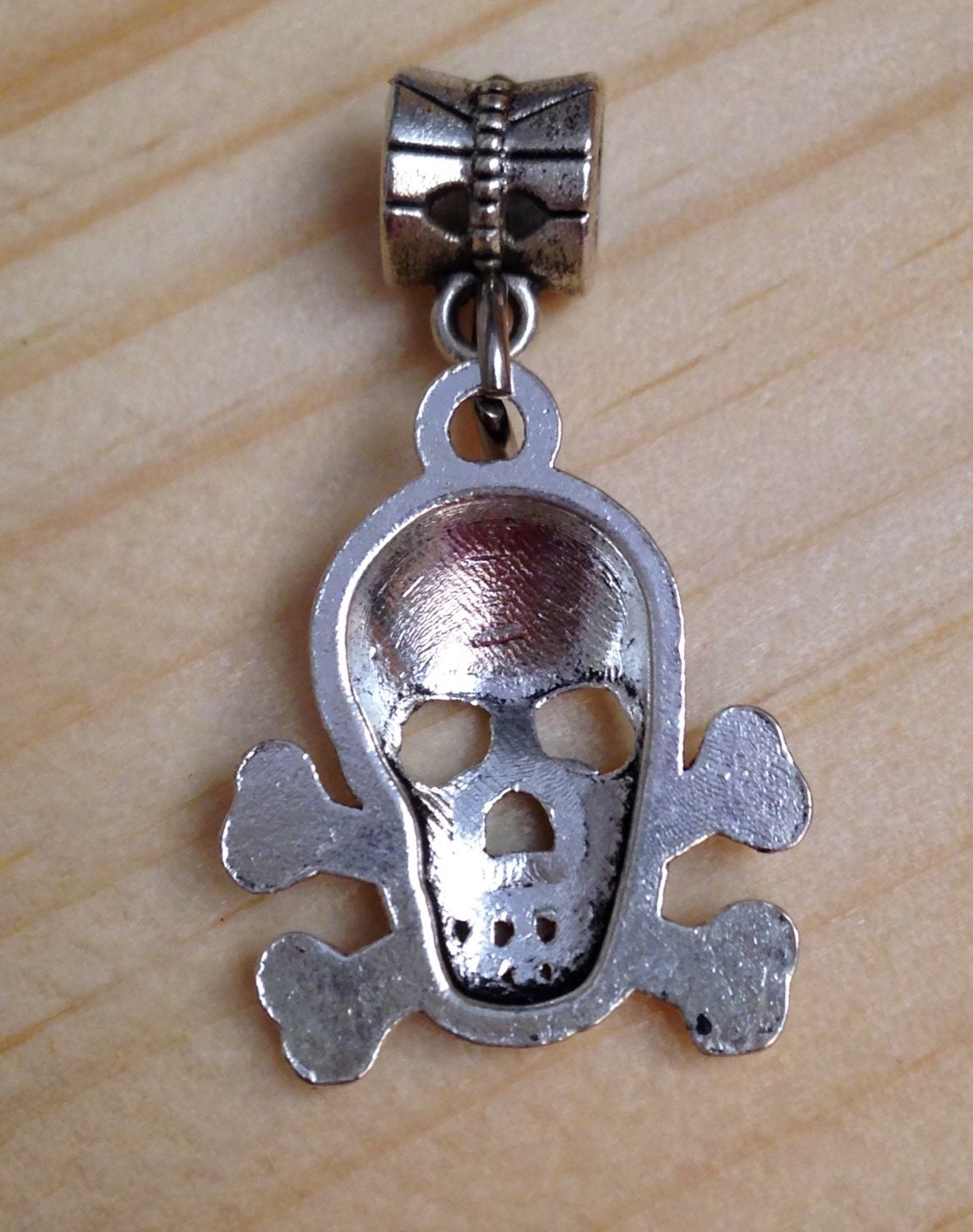 Vintage Silver Tone Scull & Crossbones Petite Designer - Etsy