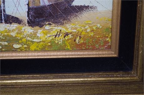 Original H. Ruff Seaside Harbor Acrylic on Canvas Painting - Etsy